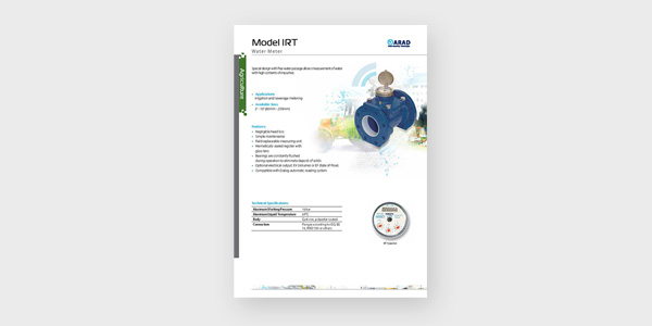 Download Data Sheet | Irrigation & Agriculture Water Meters – ARAD IRT